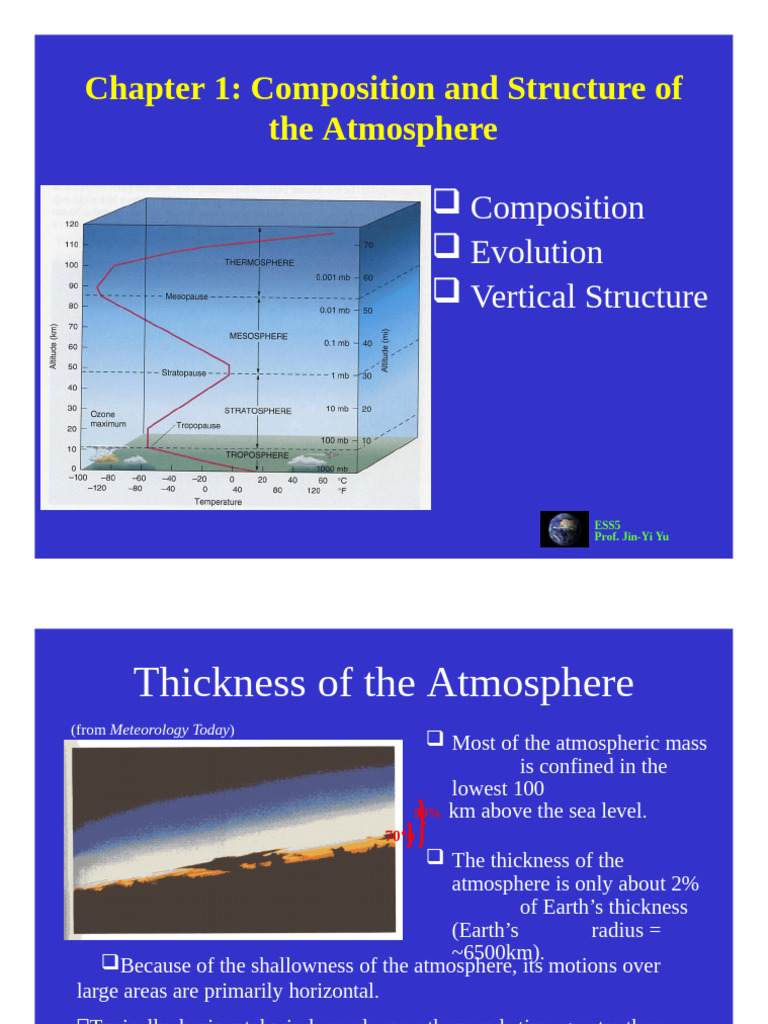 Atmosphere Composition and Structure Overview | PDF | Atmosphere Of ...