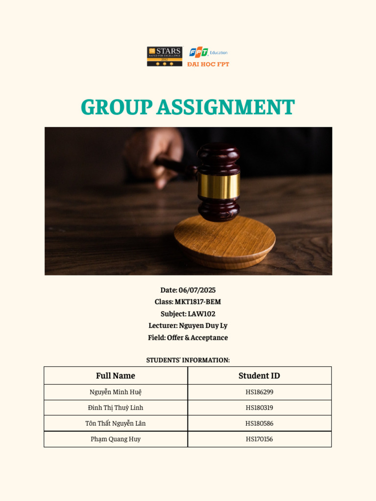 Group 3 - GroupAss (1) | PDF | Royalty Payment | Offer And Acceptance