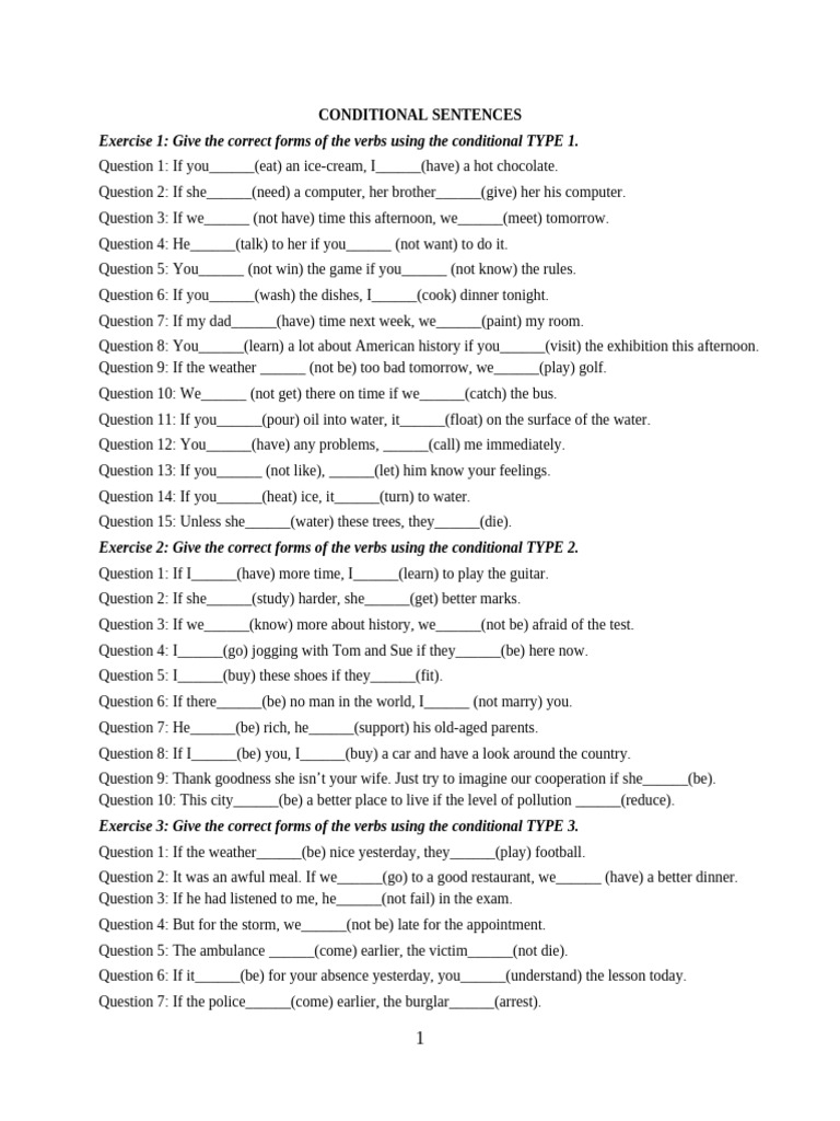 CONDITIONAL SENTENCES | PDF