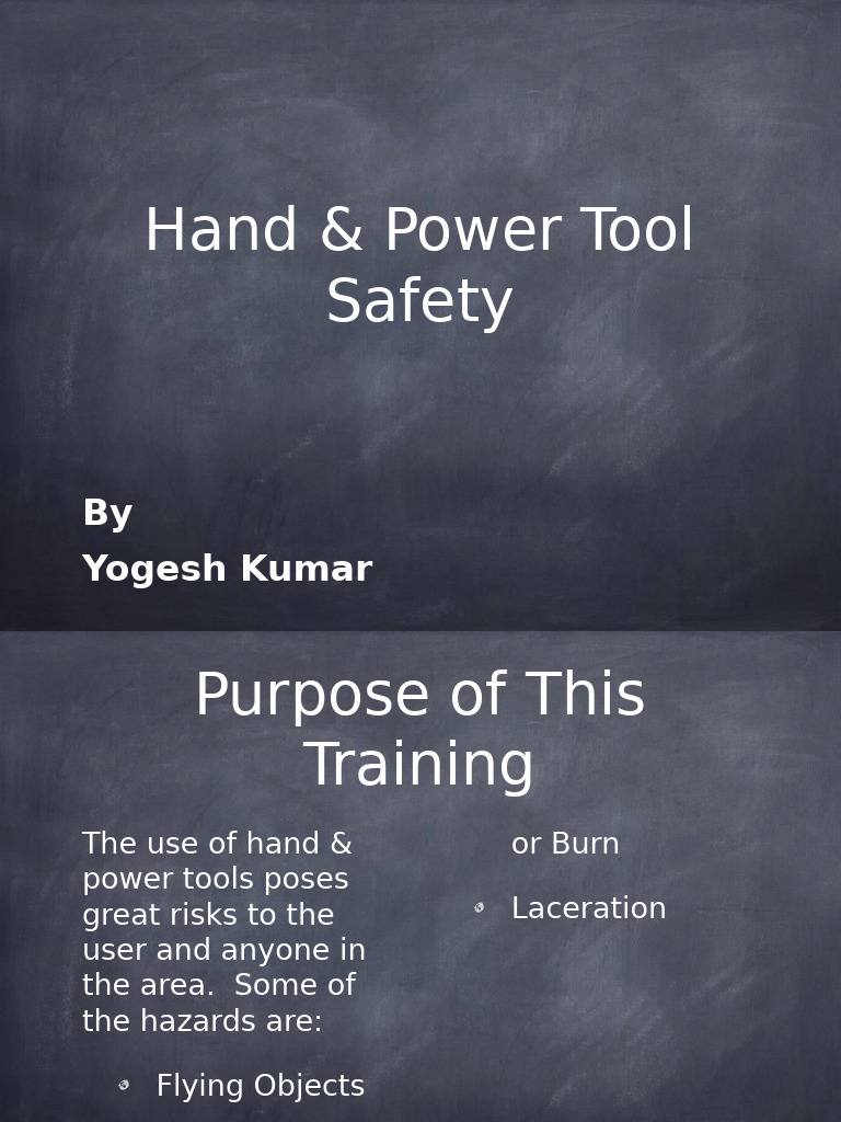 Hand & Power Tool Safety Training Guide | PDF | Tools | Equipment