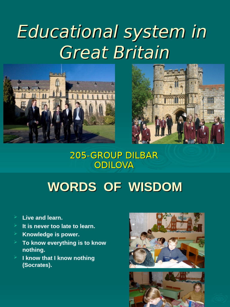 4.Education System of Great Britain.od | PDF | Schools | Thesis