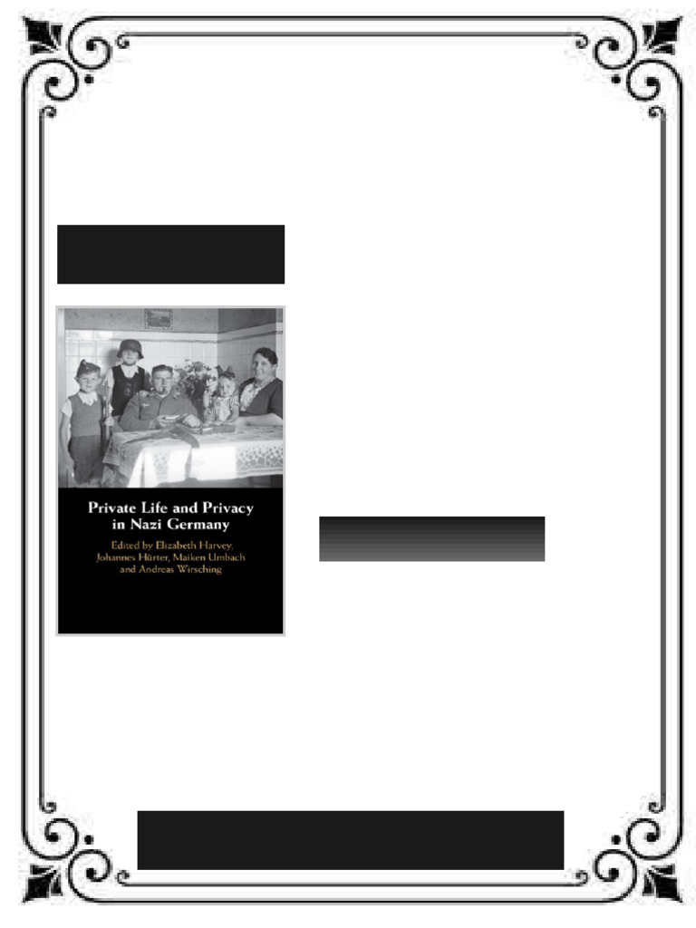 Private Life And Privacy In Nazi Germany Elizabeth Harvey eBook digital ...