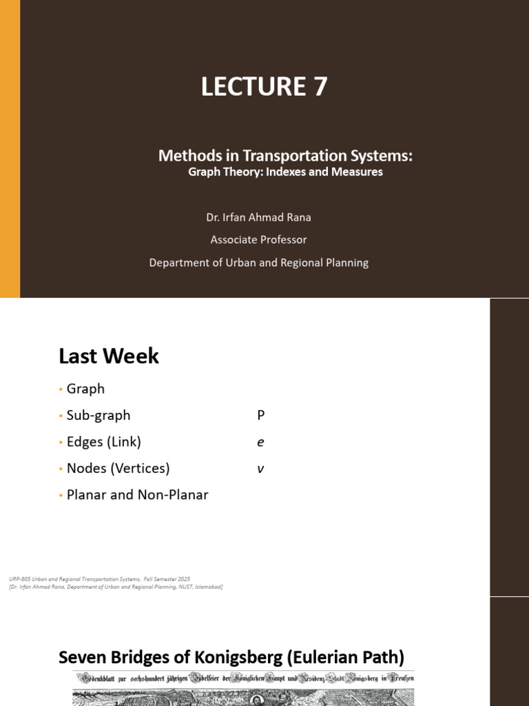Lecture 7 Methods in Transportation Systems | PDF | Mathematical ...