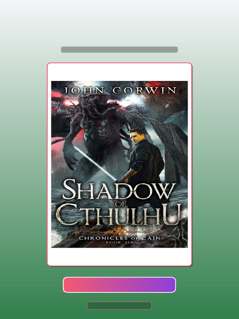 Test Bank for Shadow of Cthulhu Lovecraftian Mythical Fantasy ...