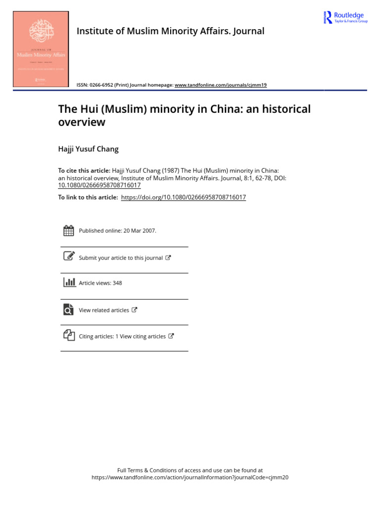 Historical Overview of China's Hui Muslims | PDF | Qing Dynasty | Han ...