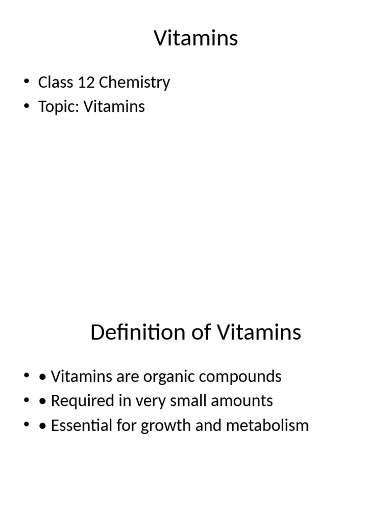 Essential Vitamins and Their Functions | PDF