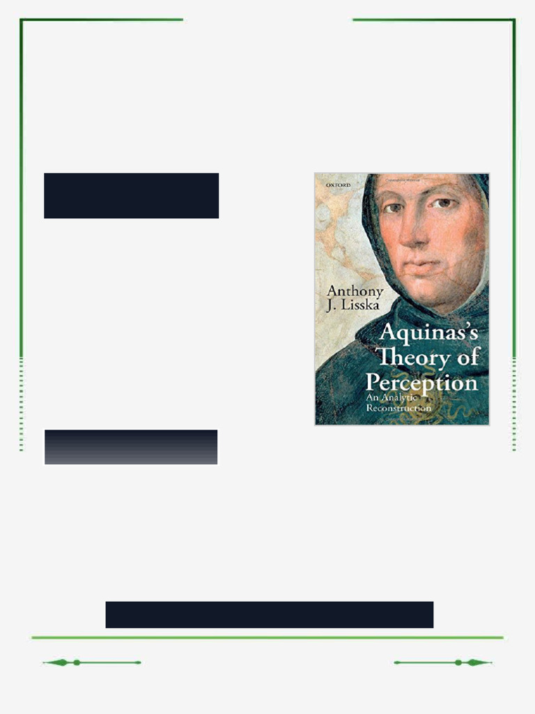 Aquinas’s theory of perception: an analytic reconstruction First ...