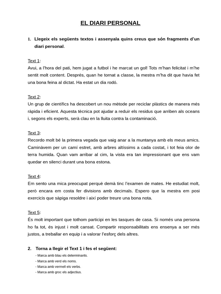 El Diari Personal | PDF