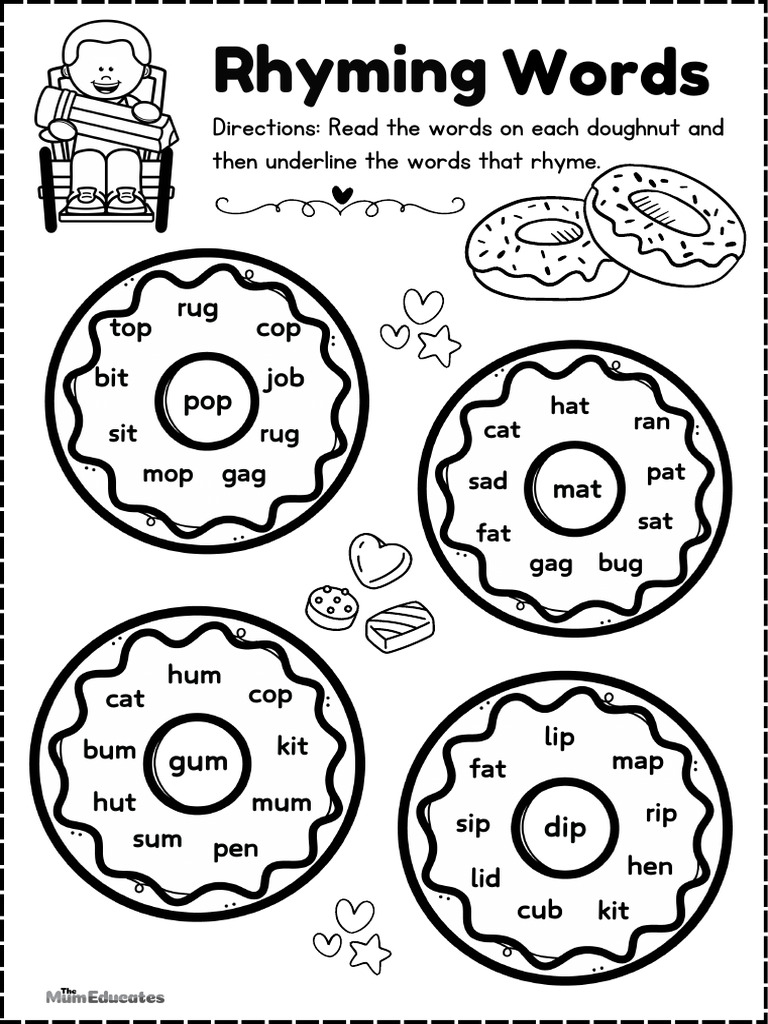 Rhyming Words Activity Guide | PDF