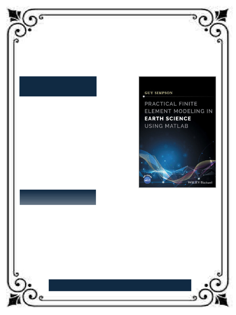Practical Finite Element Modeling in Earth Science using Matlab 1st ...