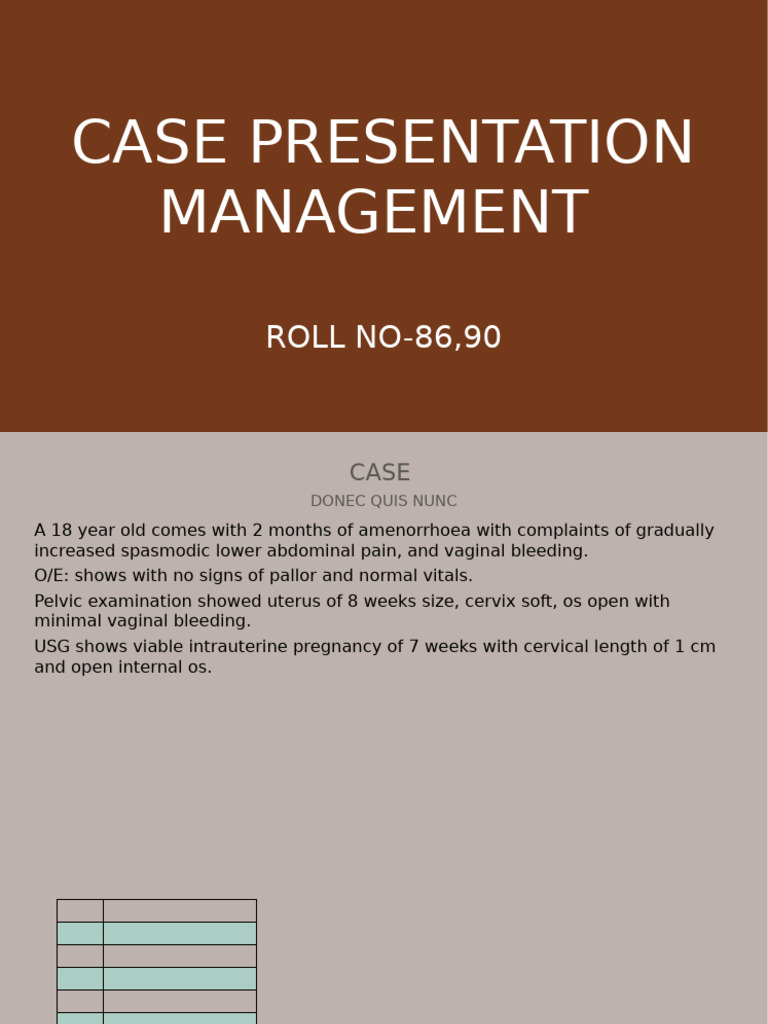 obg case | PDF | Uterus | Female Mammals