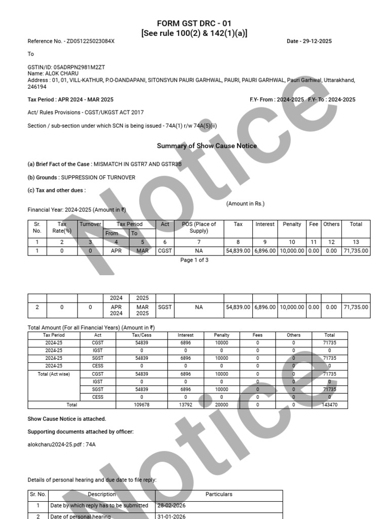 DOT_NOTICE_ZD051225023084X_20251229014726 | PDF | Public Finance ...