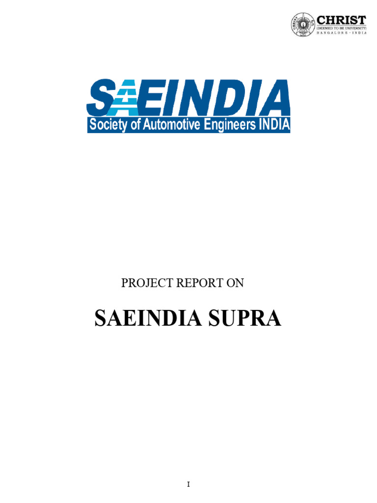 SAEINDIA SUPRA 2025 Project Report | PDF | Construction | Welding