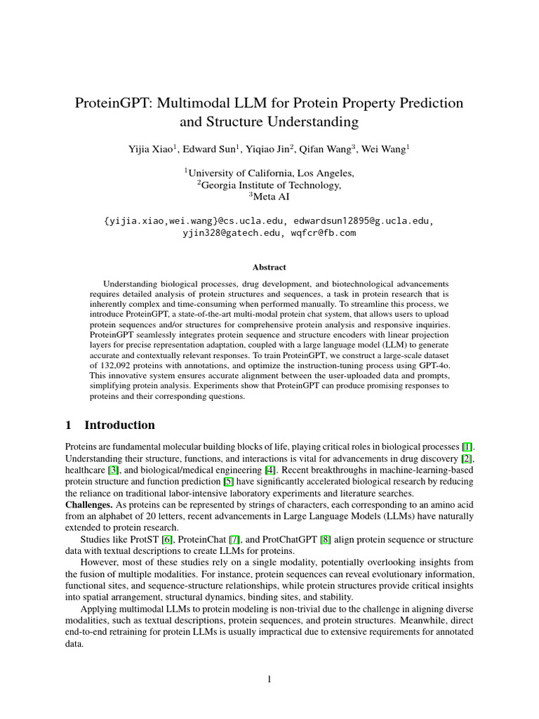 ProteinGPT- Multimodal LLM for Protein Property Prediction and ...