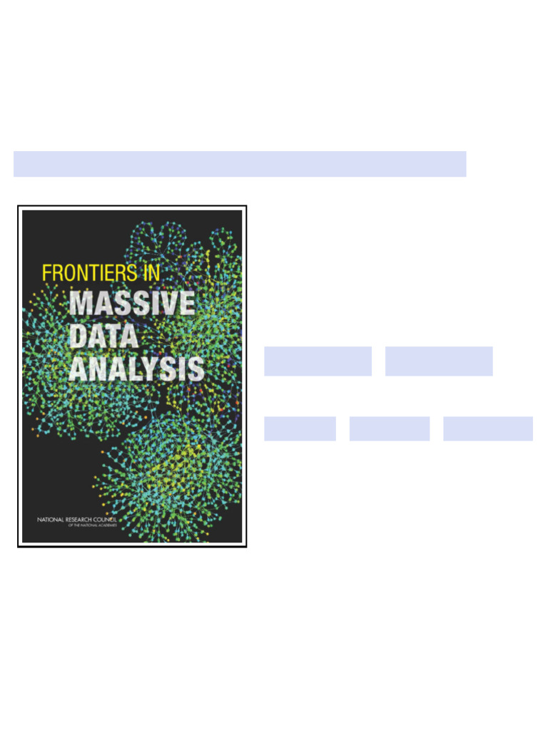 Frontiers in Massive Data Analysis available all format | PDF