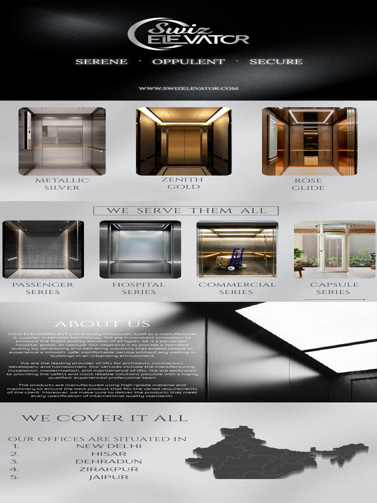 Quality Elevator Solutions by SWIZ | PDF