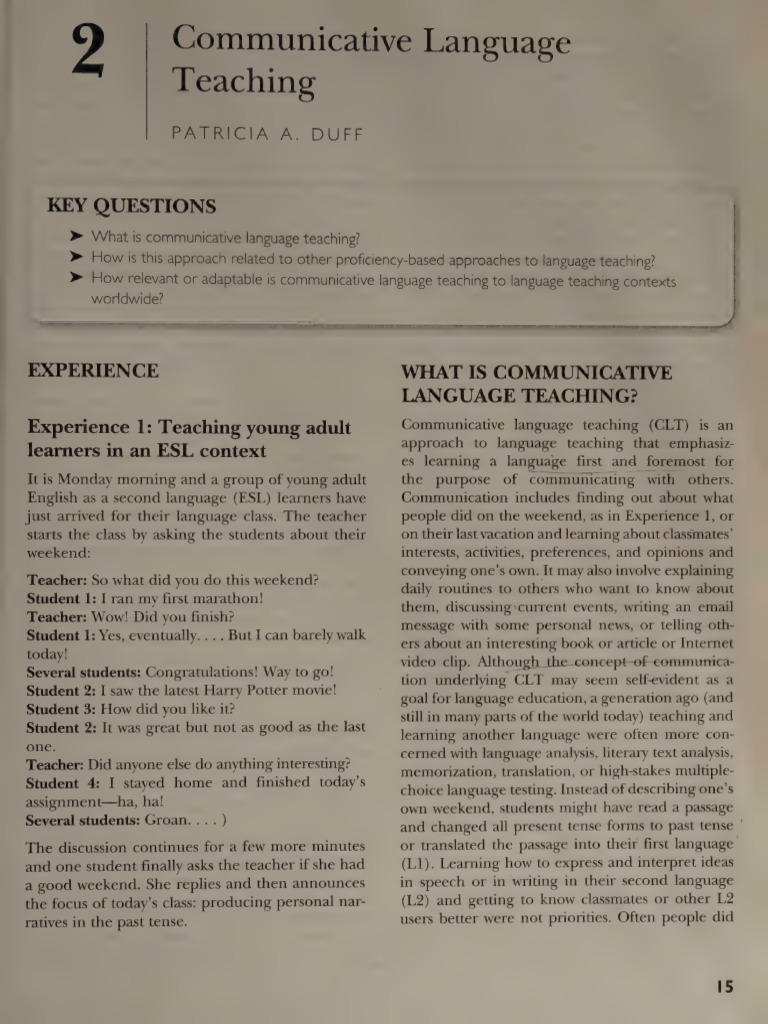Understanding Communicative Language Teaching | PDF | English As A ...