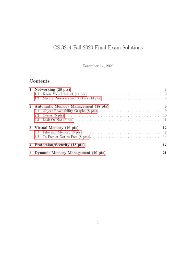 CS 3214 Fall 2020 Exam Solutions | PDF | Computer Network | Http Cookie