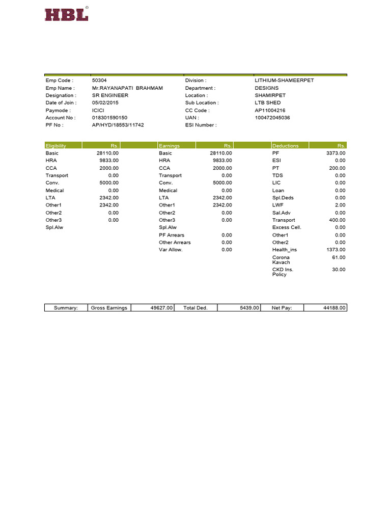 PaySlip December 2021 50304 | PDF