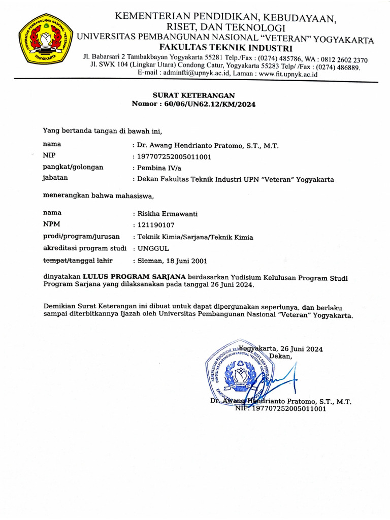 SKL Riskha Ermawanti | PDF