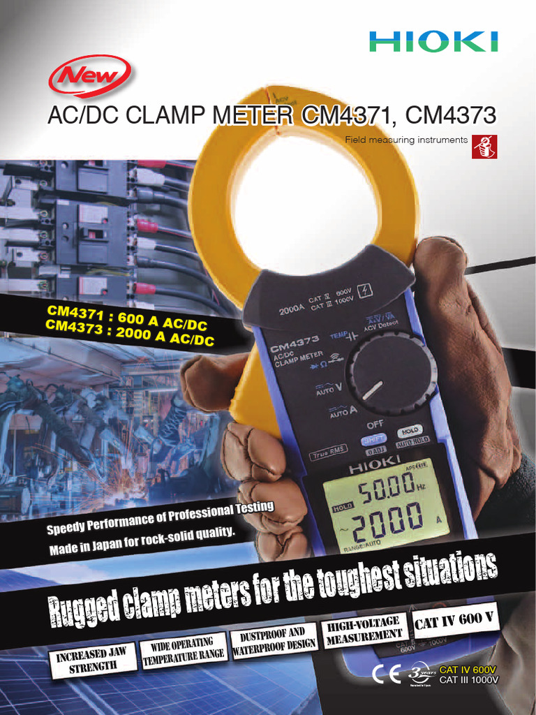 Hioki Model Cm4373-50 | PDF | Root Mean Square | Power Inverter