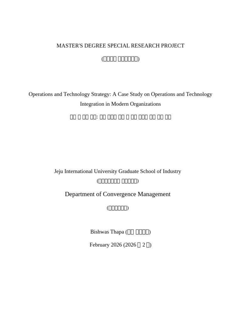 Edited Formatted Final - Operations and Technology Strategy (1) Copy ...