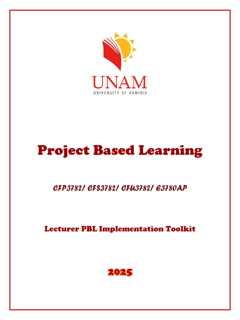 Lecturers' PBL Implementation Toolkit 2025 | PDF | Teachers ...