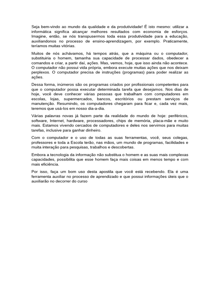 NATERIA DE INFORMATICA | PDF | Armazenamento de dados de computador ...