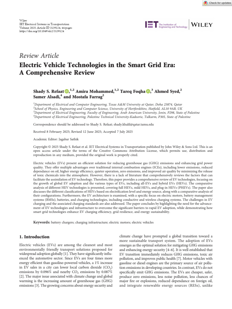 IET Electrical Systems in Transportation - 2025 - Refaat - Electric ...
