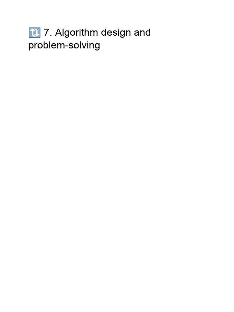 Algorithm Design and Problem Solving Guide | PDF | Control Flow ...