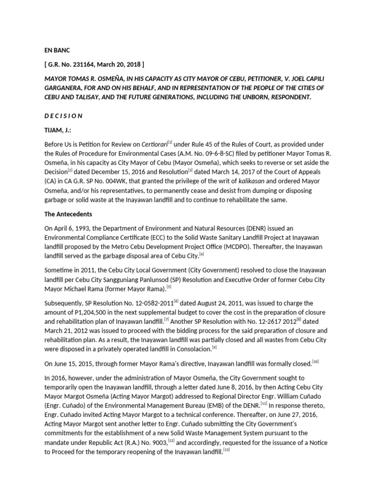 25. Mayor Tomas R. Osmeña vs. Capili Gargabera, And the Future ...