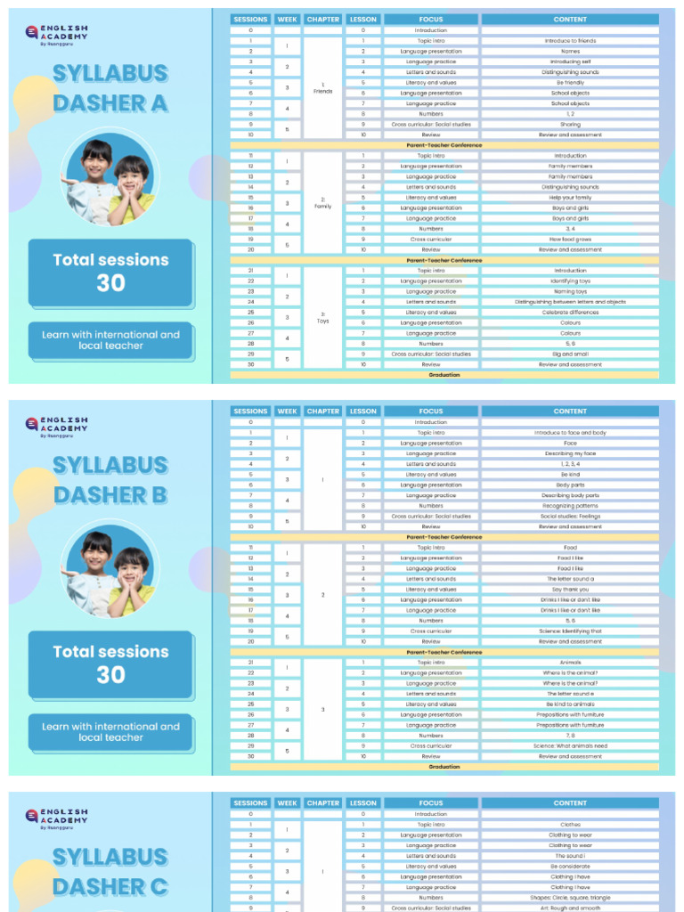 Dasher Syllabus A-L | PDF