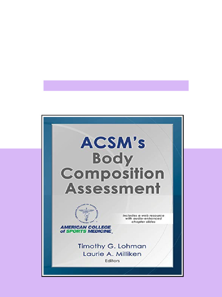 (eBook PDF) ACSM's Body Composition Assessment First Edition available ...