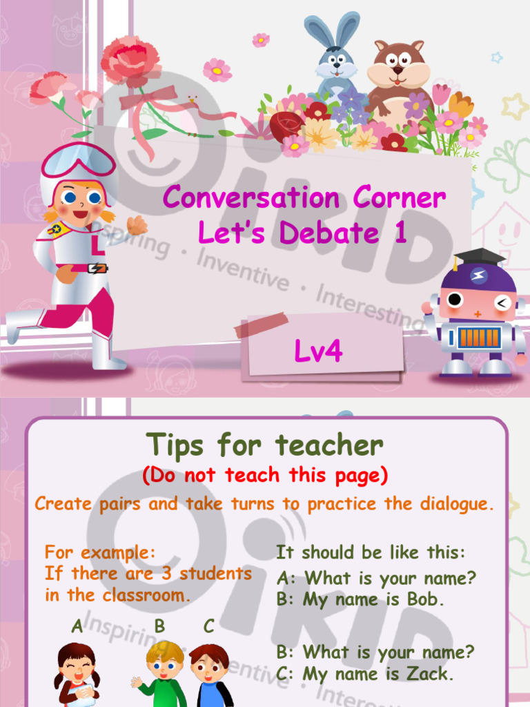 Conversation Corner Lv4 Let's Debate 1 | PDF