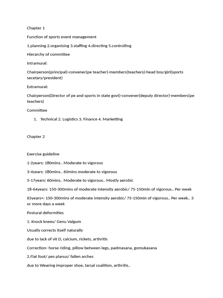 Sports Event Management and Health Guidelines | PDF | Menstruation ...