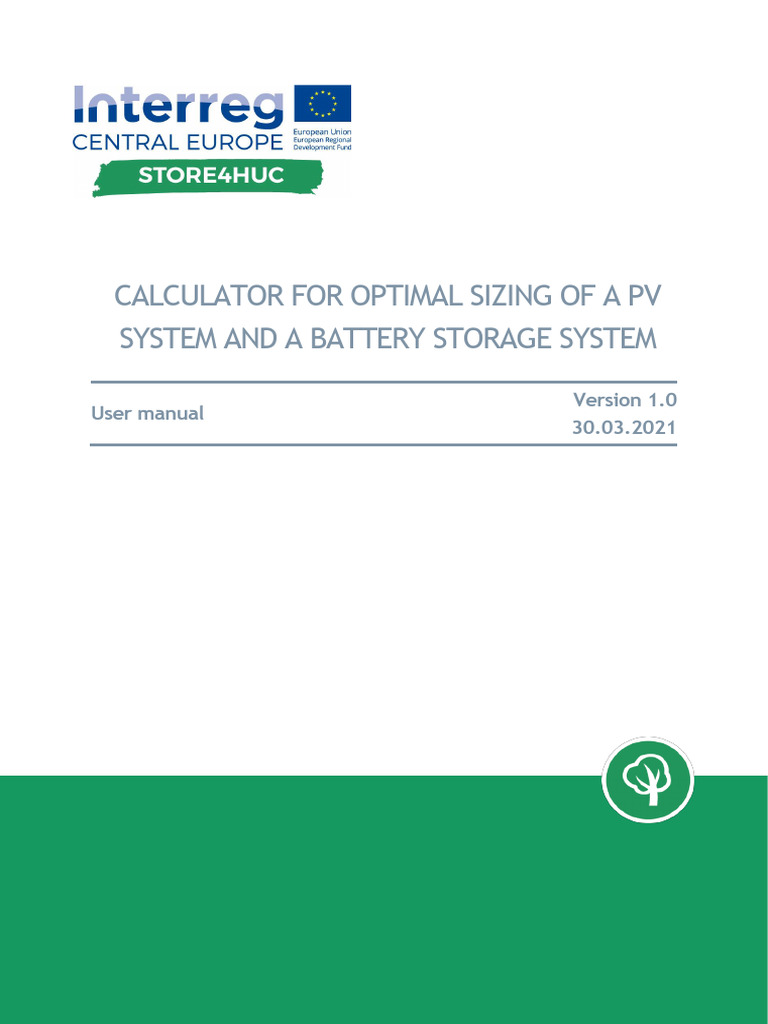 PV System & Battery Sizing Calculator | PDF | Photovoltaic System ...