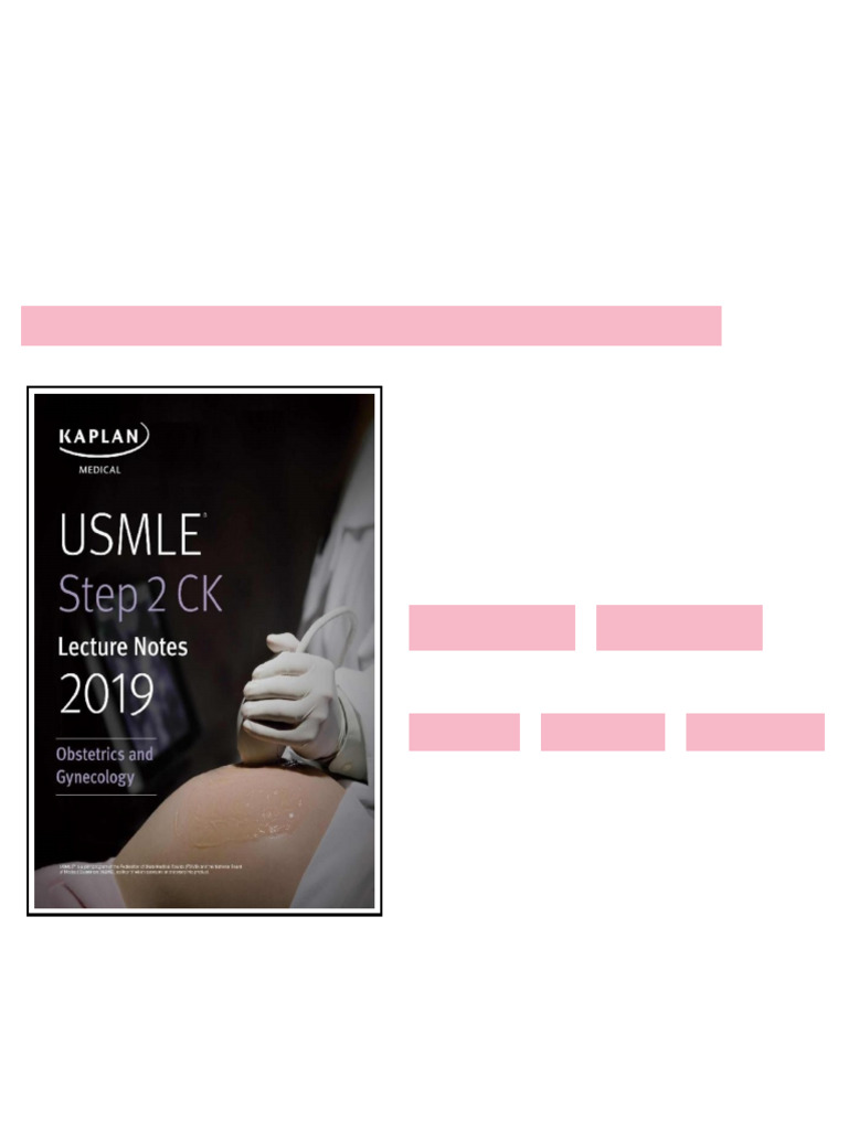 USMLE Step 2 CK Lecture Notes 2019 ObstetricsGynecology Kaplan download ...