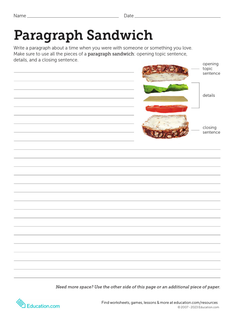 How to Write a Paragraph Sandwich | PDF