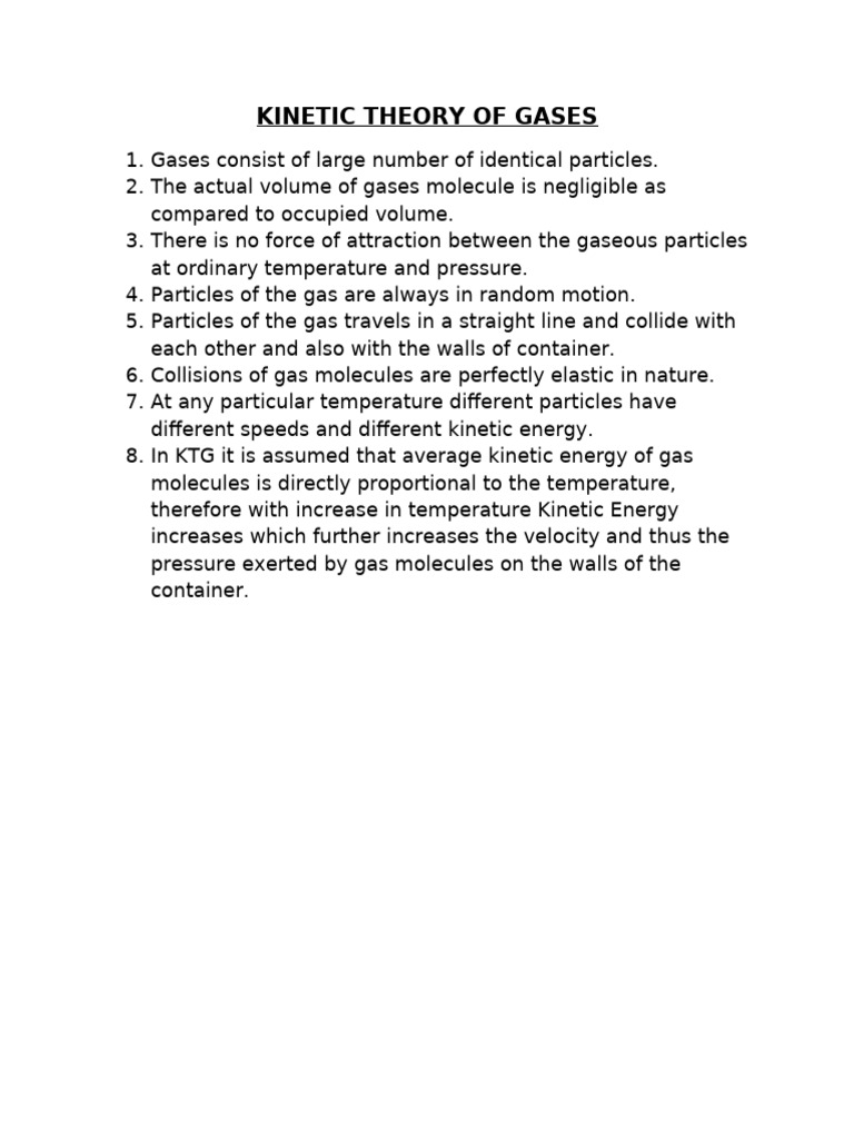 Understanding Kinetic Theory of Gases | PDF