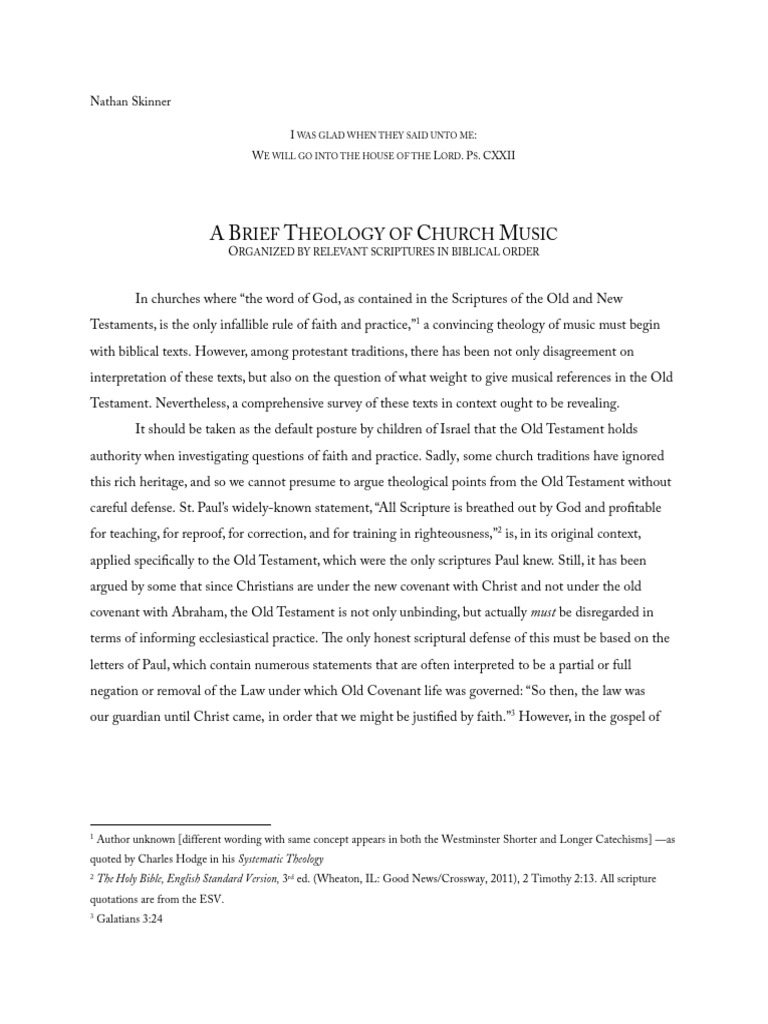 brief_theology_of_church_music_2016 | PDF | Bible | Sacrifice