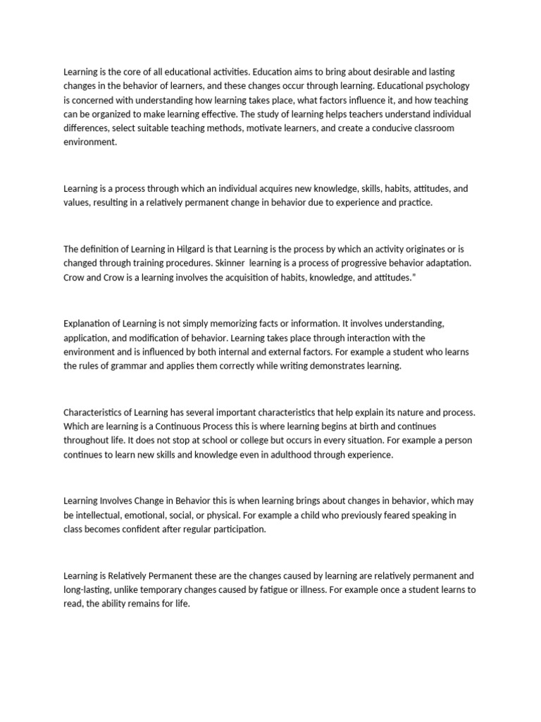 Learning is the-WPS Office | PDF | Learning | Teachers