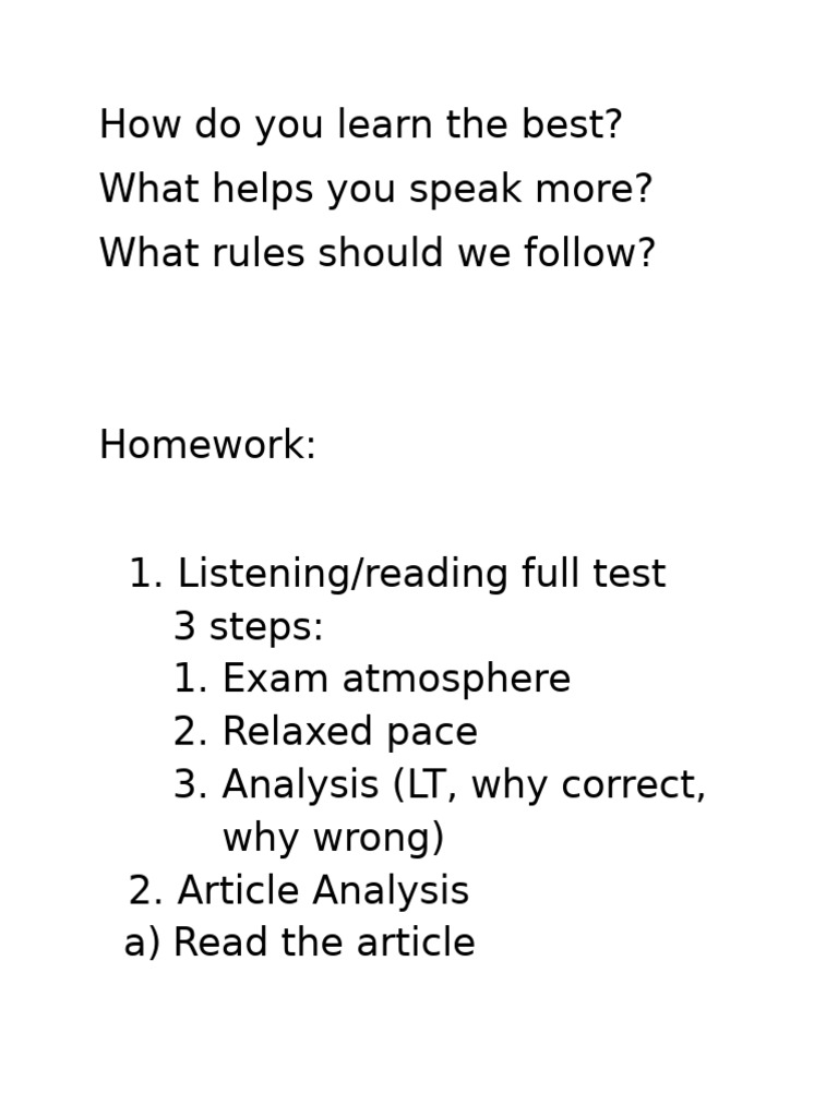 Homework Steps | PDF