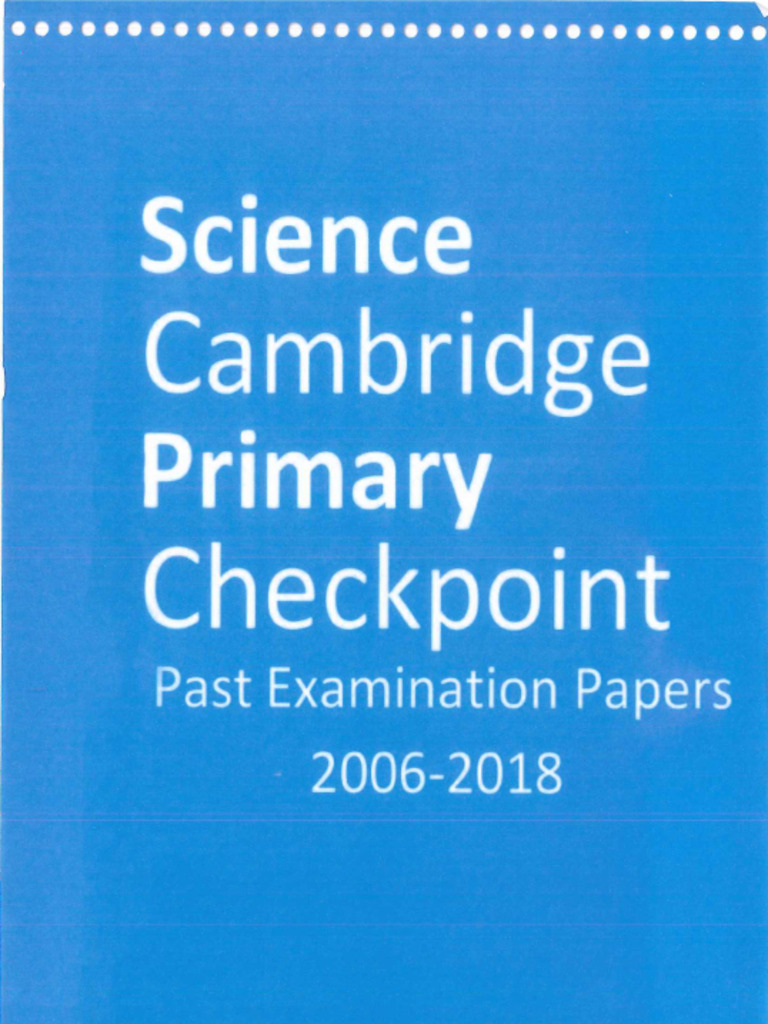 Science - Primary - Past Paper Cambridge | PDF