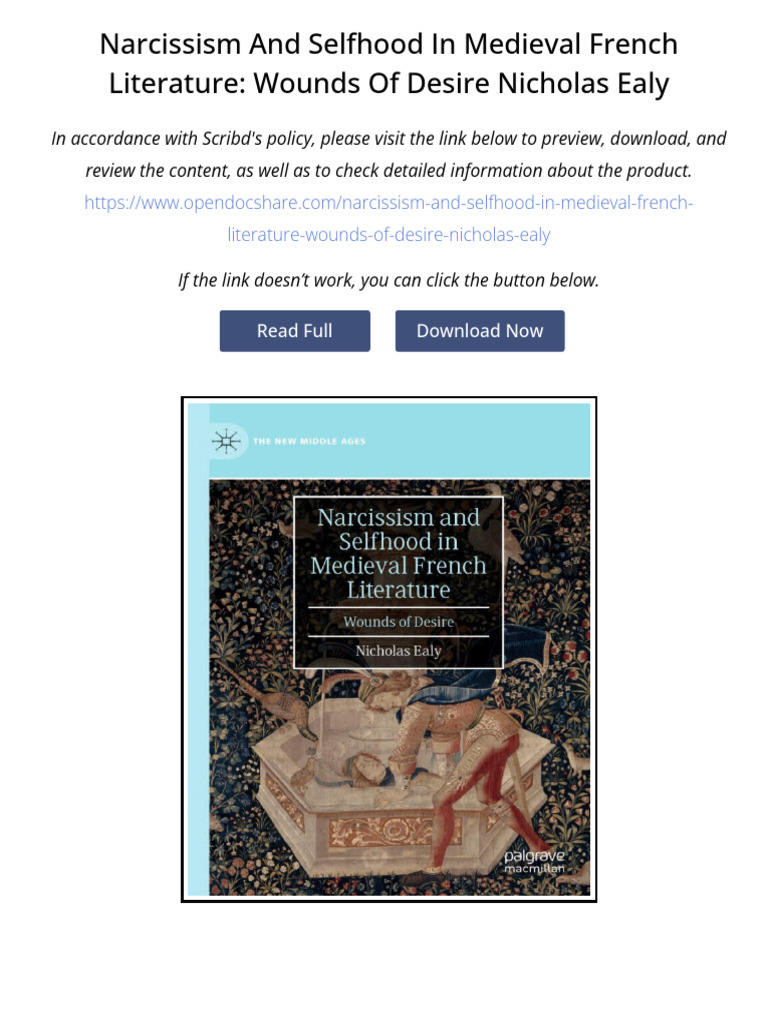 Narcissism and Selfhood in Medieval French Literature: Wounds of Desire ...