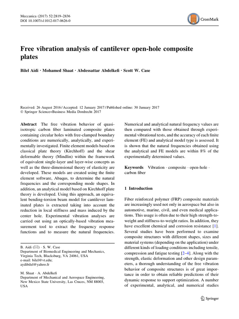 Aidi et al. - 2017 - Free vibration analysis of cantilever open-hole ...