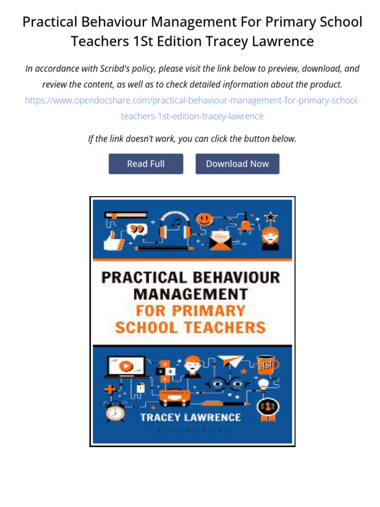 Practical Behaviour Management for Primary School Teachers 1st Edition ...