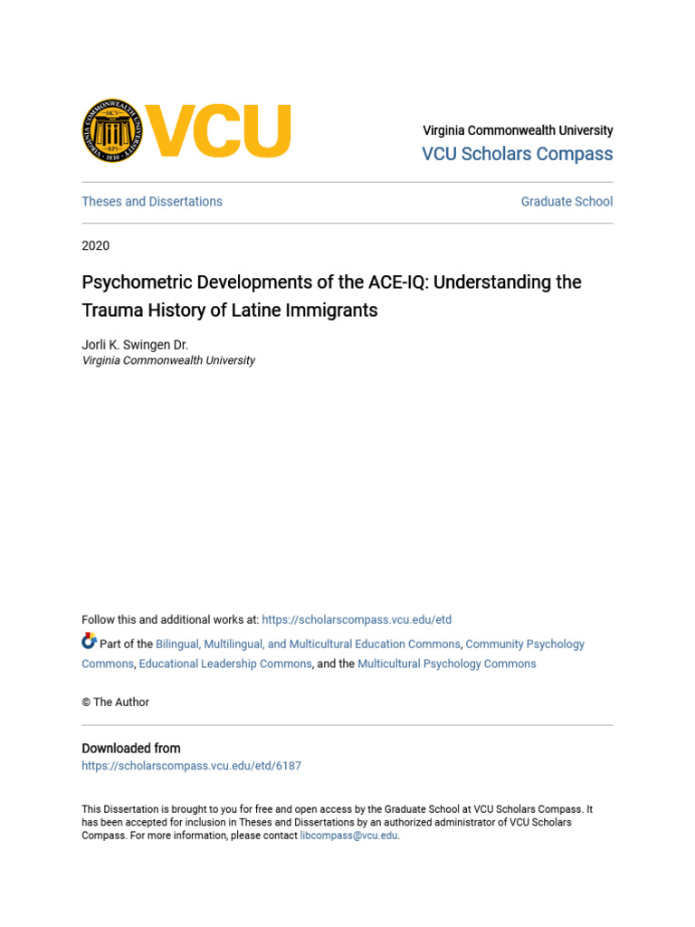 Psychometric Developments of the ACE-IQ - Understandind the Trauma ...