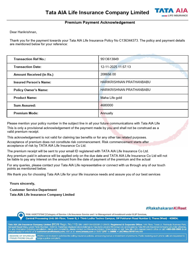 Life Insuarnce Premium | PDF | Life Insurance | Insurance