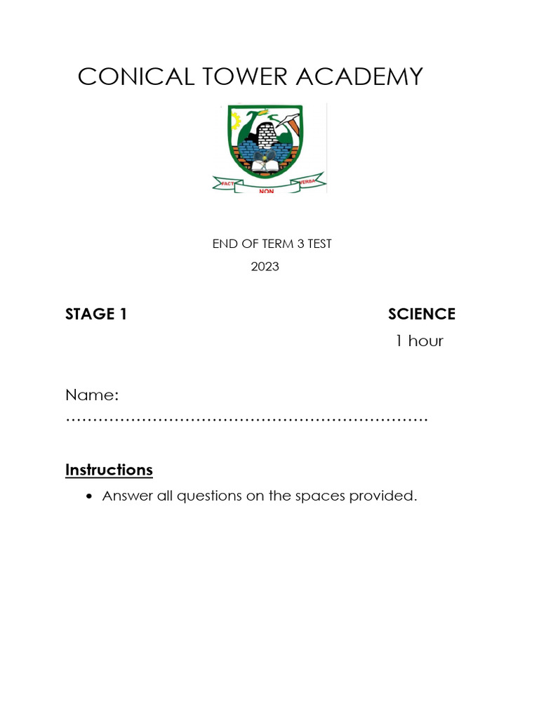 Stage 1 Science | PDF