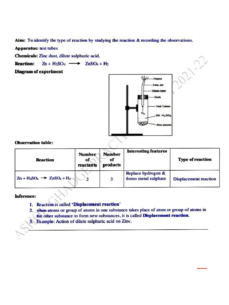 Science 1 Practical Answer Key | PDF